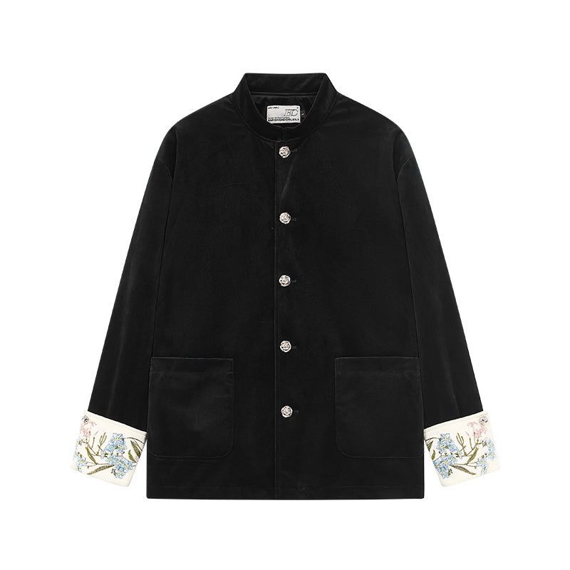 Floral Embroidered Velvet Jacket – Harsh and Cruel