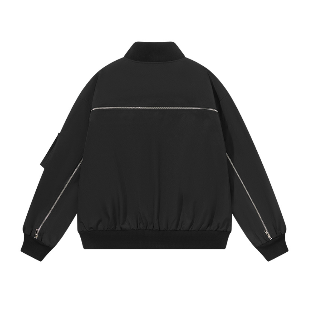 Nylon Zipper Bomber Jacket – Harsh and Cruel