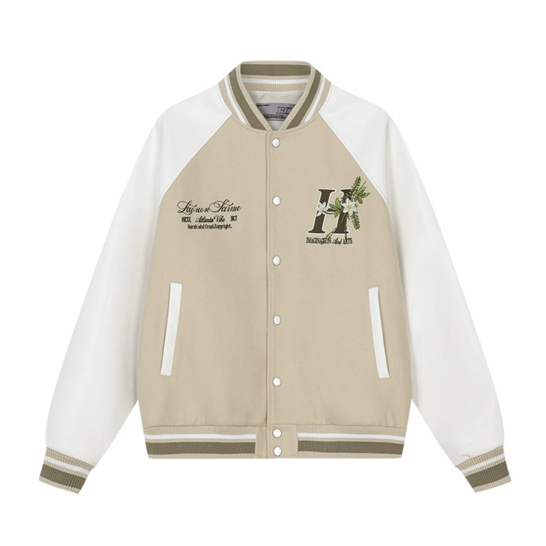 Floral Embroidery Varsity Jacket – Harsh and Cruel