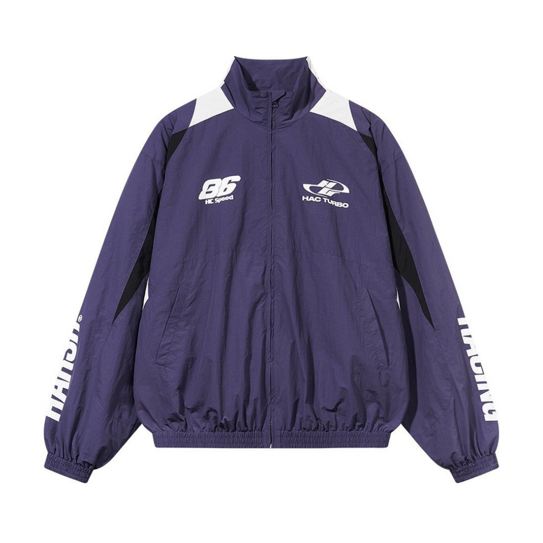 Contrast Stitching Logo Racing Jacket – Harsh and Cruel