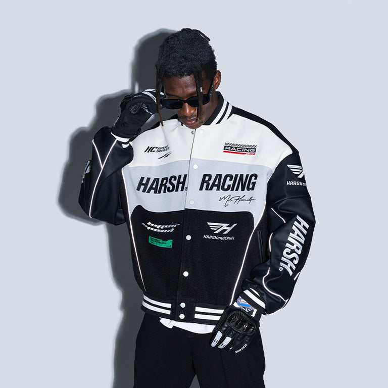 Woolen Embroidered Racing Jacket – Harsh and Cruel