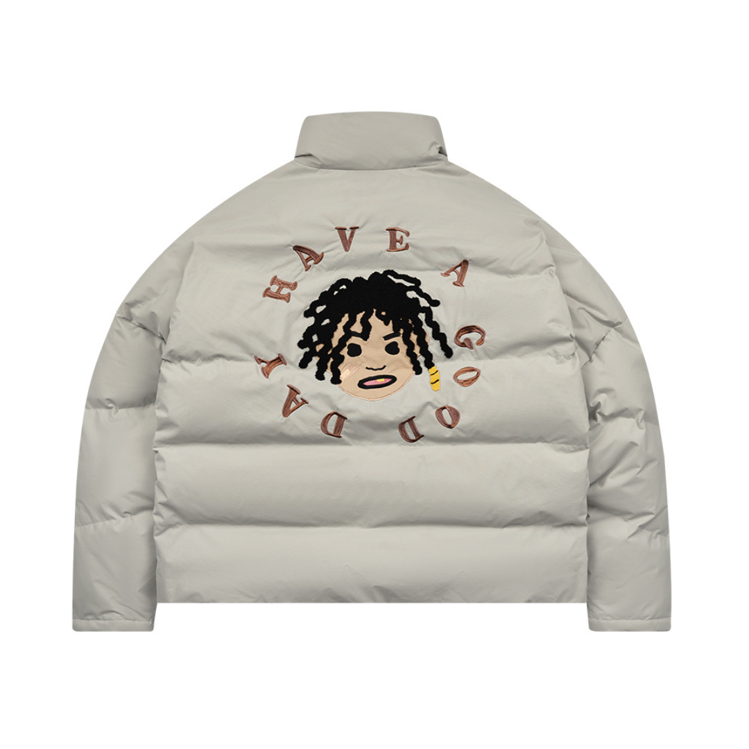 Cartoon Face Down Jacket – Harsh and Cruel